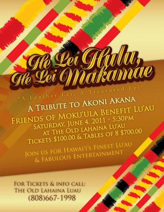 Old Lahaina Luau Hosting Tribute to Akoni Akana : Maui Now