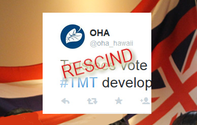 OHA Rescinds Support of “TMT” at Mauna Kea : Maui Now