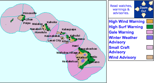 Numerous Weather Alerts Due to High Winds : Maui Now