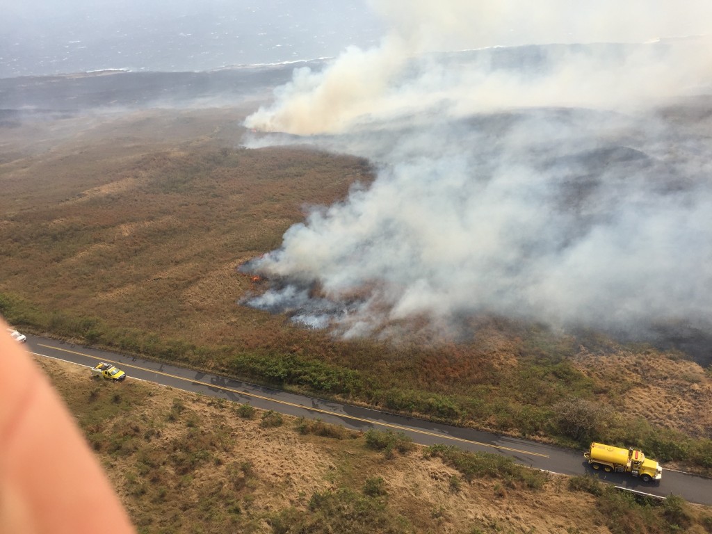 Kahikinui Brush Fire Remains Active, 40% Contained : Maui Now