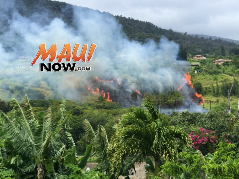 UPDATE: Mokuahu Rd Fire in Happy Valley Sparked By Electric Power ...
