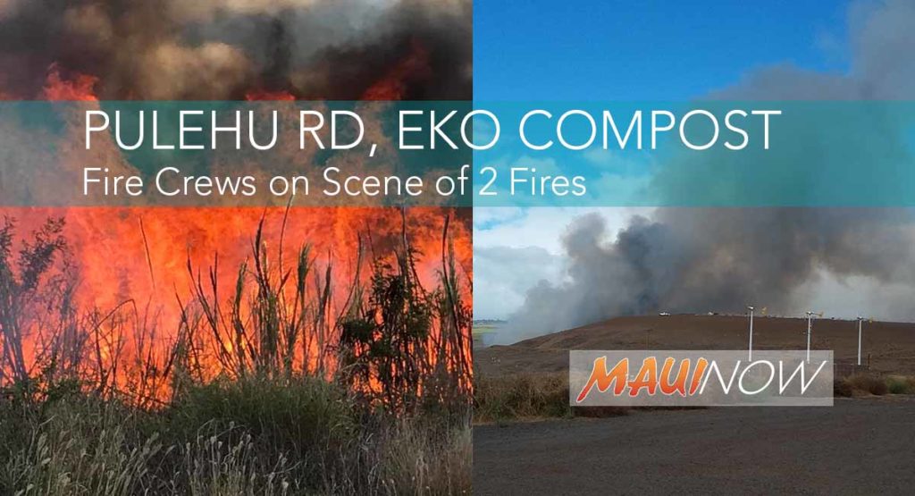 UPDATE: Crews Battle 2 Fires: EKO & Pūlehu Rd : Maui Now