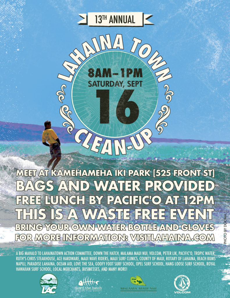 13th Annual Lahaina Town Clean Up, Sept. 16 : Maui Now