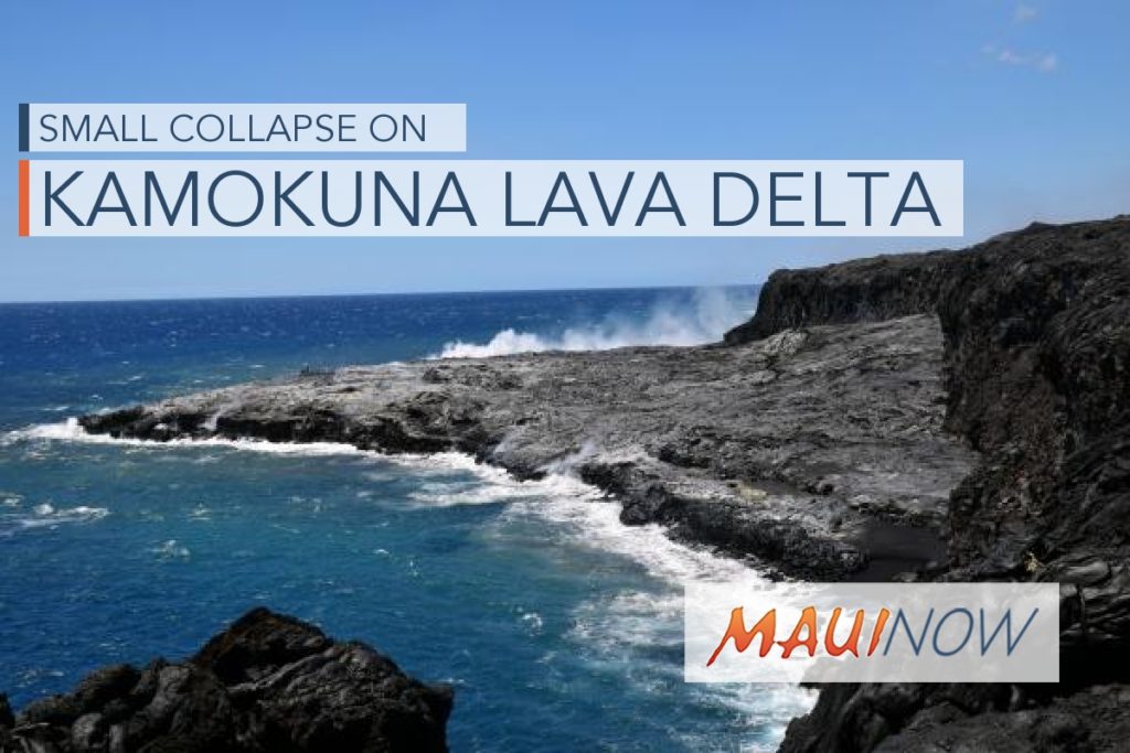 Hawai‘i Volcano Update: Small Collapse on Lava Delta : Maui Now