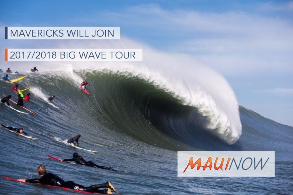 Mavericks Confirmed for 2017/2018 WSL Big Wave Tour : Maui Now