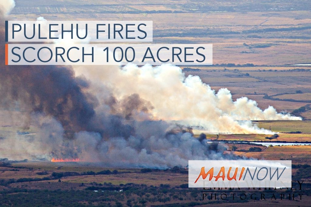 Pulehu Brush Fire on Maui 75% Contained : Maui Now