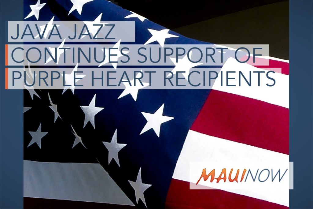 Java Jazz Continues Support of Purple Heart Recipients : Maui Now