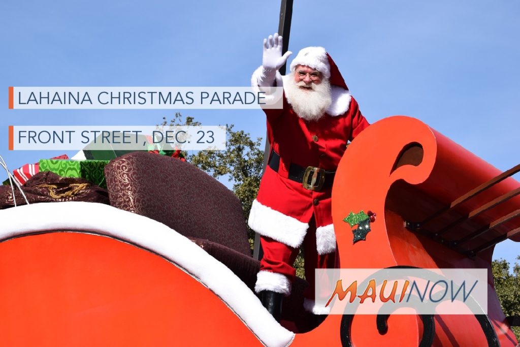 Lahaina Christmas Parade on Front Street, Dec. 23 : Maui Now