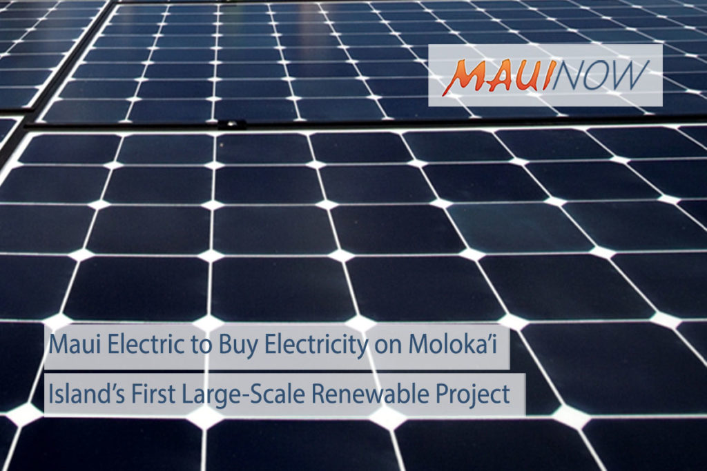 Moloka‘i’s First Large-Scale Renewable Project : Maui Now