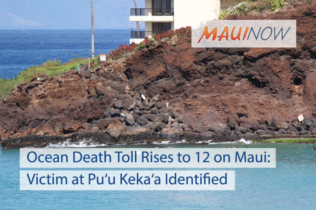 Ocean Death Toll Rises to 12 on Maui: Victim at Pu‘u Keka‘a ID’d : Maui Now