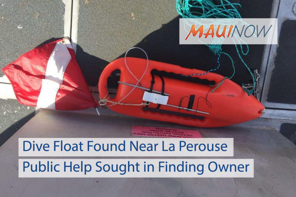 Dive Float Found Adrift Near La Perouse Bay, Maui : Maui Now