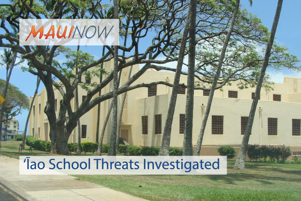 ‘Īao School Vandalism, Threats Investigated : Maui Now