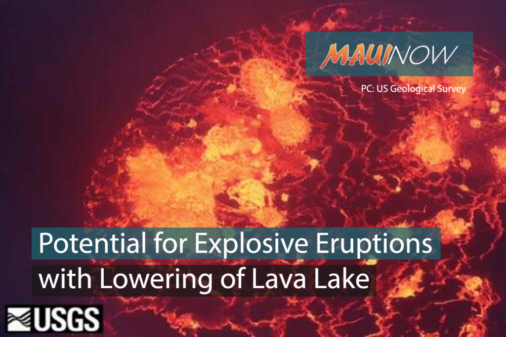 Lowering of Lava Lake Raises Potential for Explosive Eruptions : Maui Now