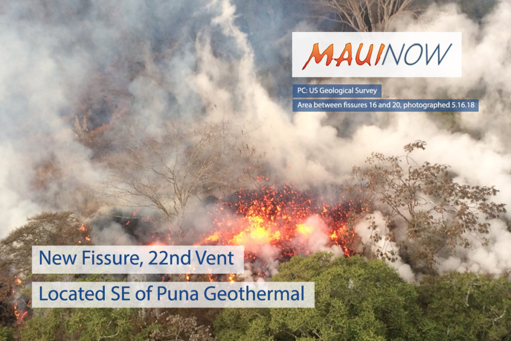 New Fissure, 22nd Vent Located SE of Puna Geothermal : Maui Now