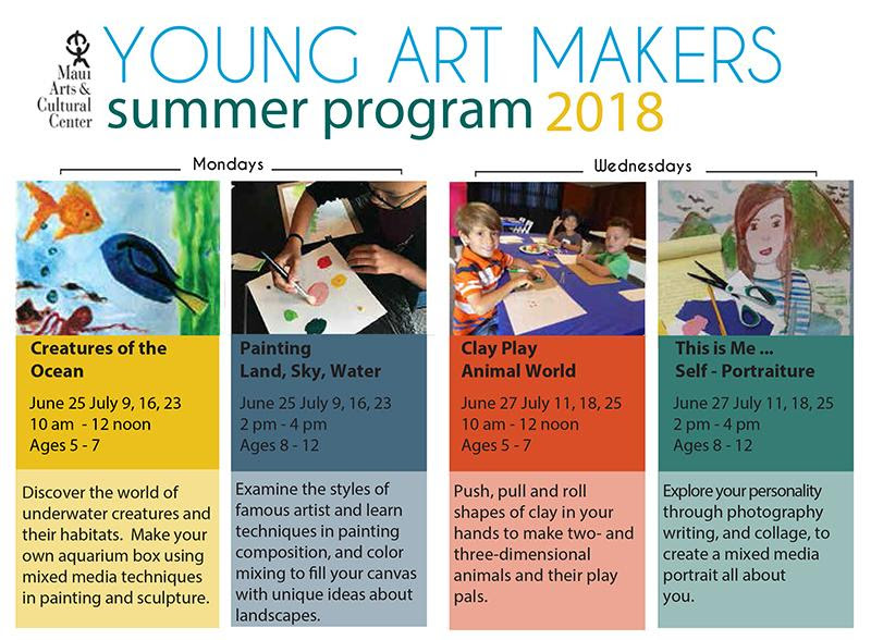 Registration for Young Art Makers Program Open : Maui Now