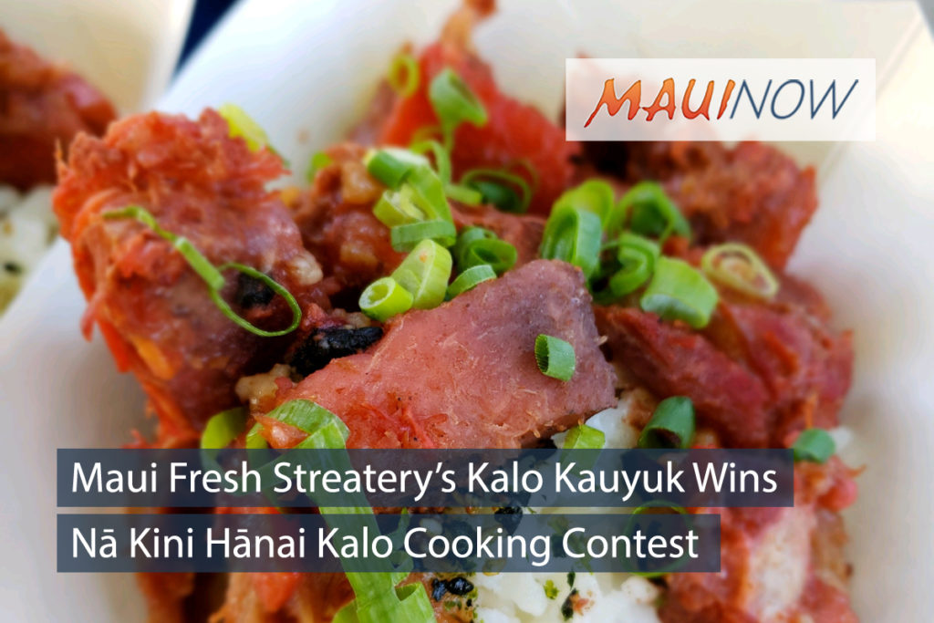 Kalo Kauyuk is Winning Dish at Nā Wai ʻEhā Celebration : Maui Now
