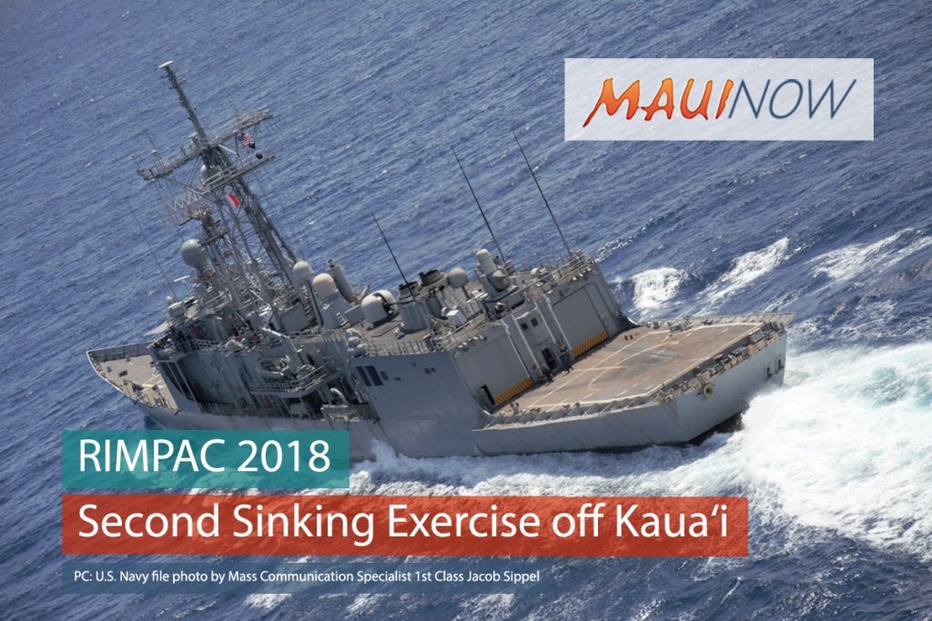 RIMPAC 2018 Participants Conduct Second Sinking Exercise off Kaua‘i ...