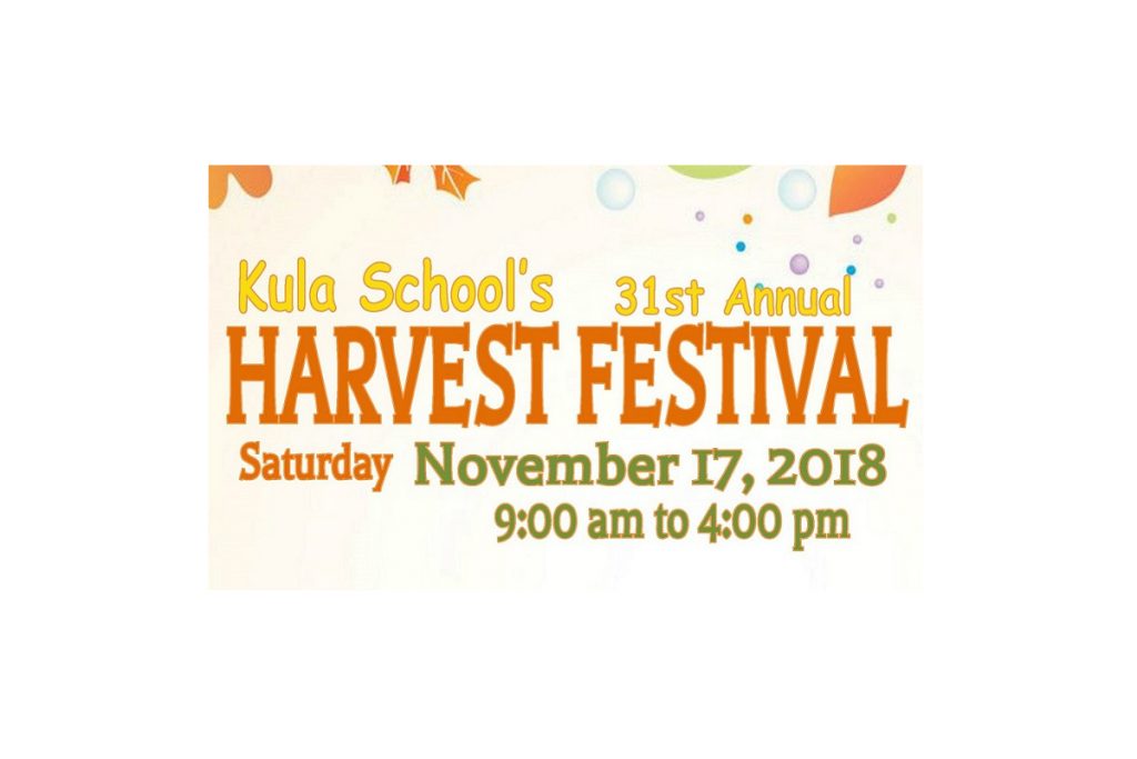 Kula Elementary’s 31st Annual Harvest Festival, Nov. 17 : Maui Now