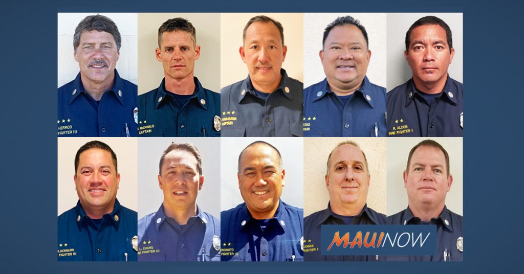 Maui Fire Department Announces 10 Promotions : Maui Now