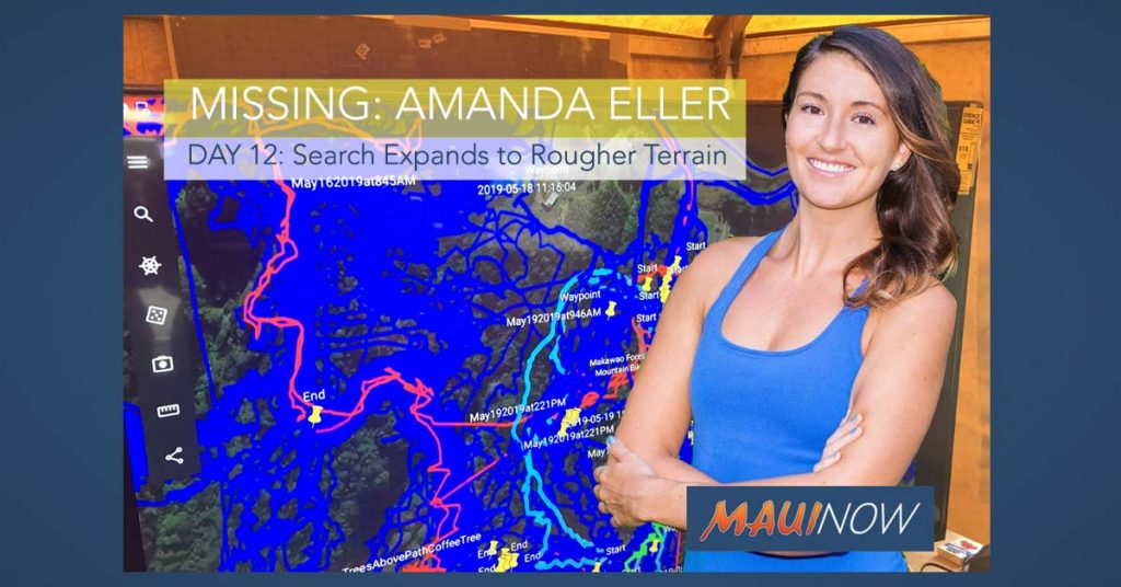 Day 12: Search for Amanda Eller Expands Into Rougher Terrain : Maui Now