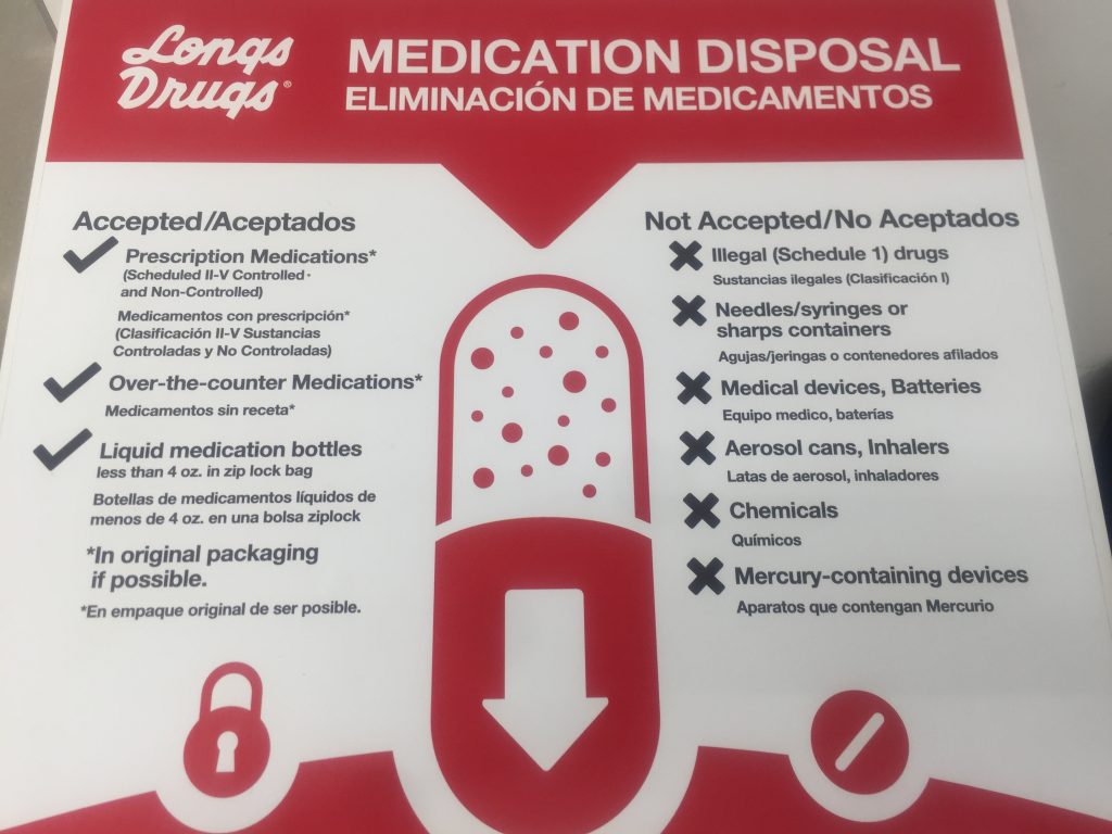 Medication Disposal Boxes Available at Three Longs Drugs Store ...