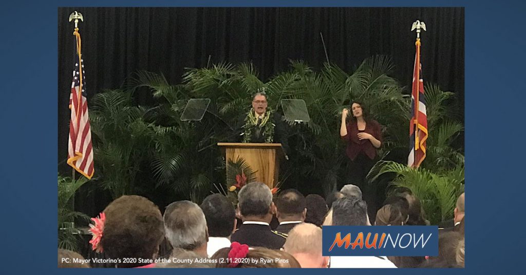 Mayor Victorino Delivers 2020 State of the County Address : Maui Now