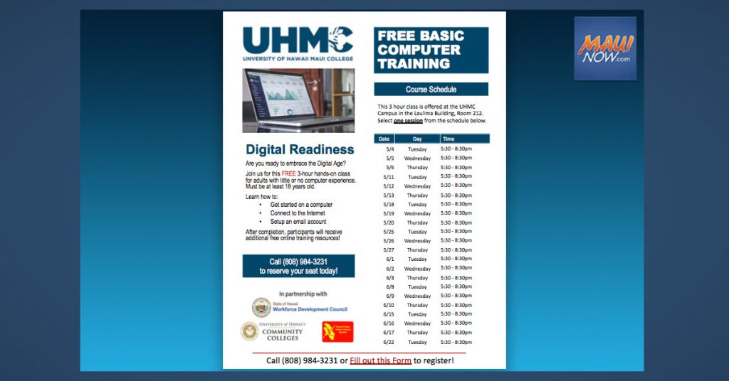 Free Digital Literacy Courses At UH Maui College Maui Now Free Digital Literacy Courses At UH Maui College Maui Now