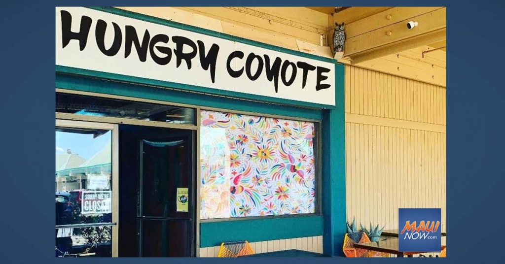 Hungry Coyote Restaurant in Lahaina Now Open : Maui Now