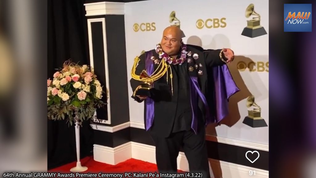 Breaking: Kalani Peʻa wins third Grammy! : Maui Now