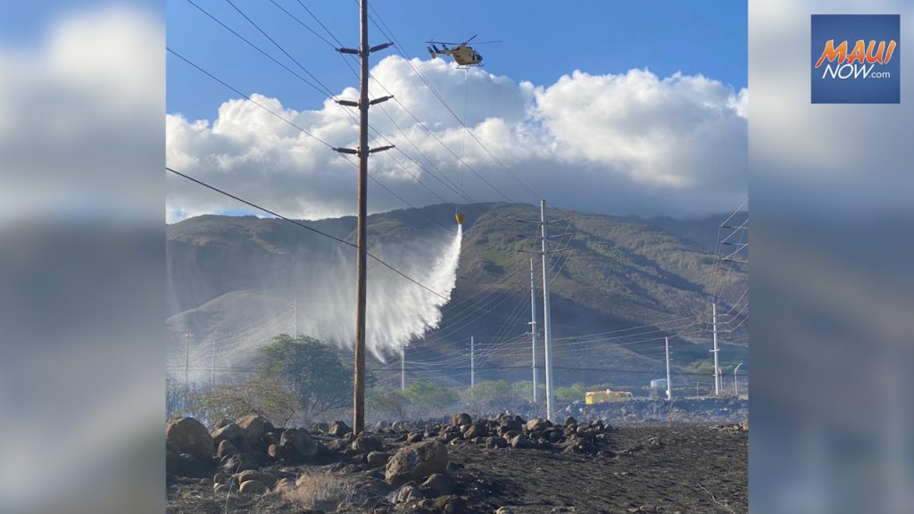 Update: Brush fire burns 8 acres in Māʻalaea, now 100% contained : Maui Now