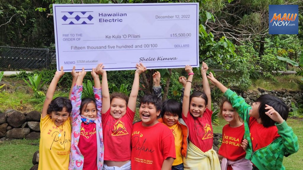 Hawaiian Electric donates $15,500 to Ke Kula ‘O Pi‘ilani for culture ...