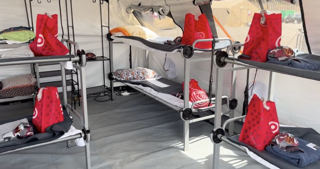 Temporary tent shelters for houseless wildfire survivors opens in Central Maui : Maui Now