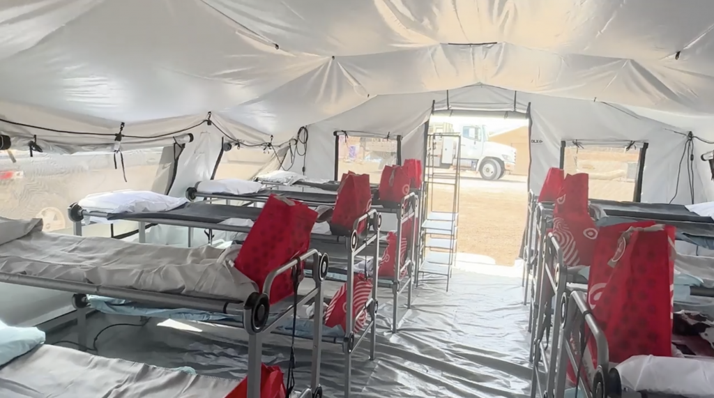 Temporary tent shelters for houseless wildfire survivors opens in Central Maui : Maui Now