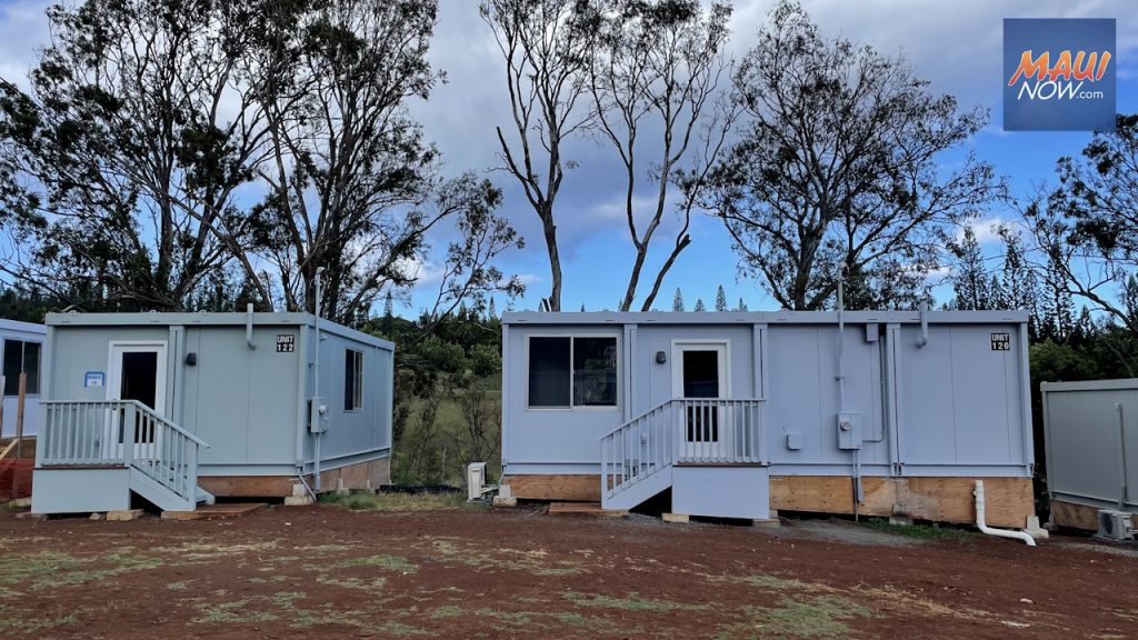 Kapalua Village opens with 50 temporary modular homes for wildfire impacted employees : Maui Now