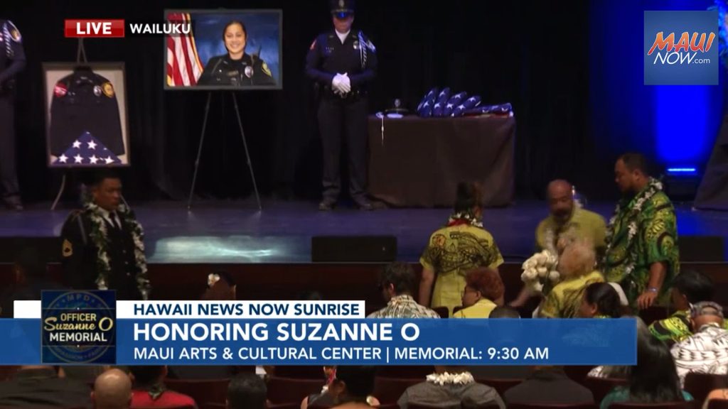 Live Stream: Procession and memorial honoring fallen Maui Police ...